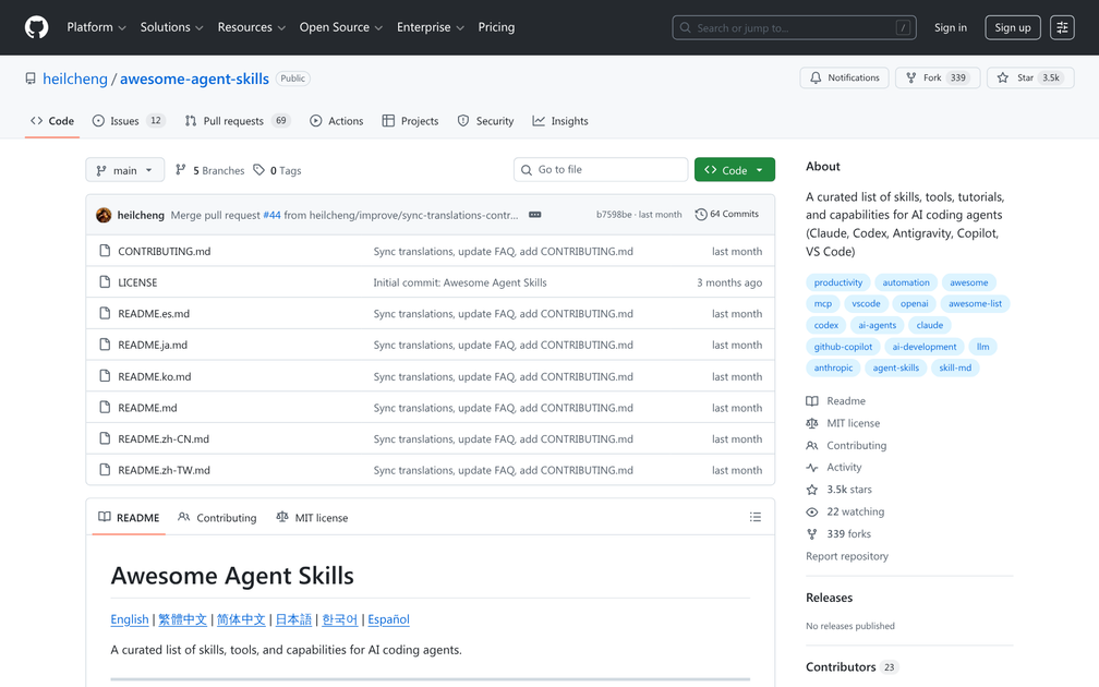 awesome-agent-skills - Find the best tools for your job | findthe.tools