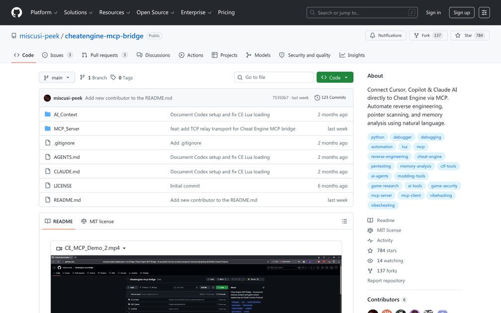 cheatengine-mcp-bridge - Find the best tools for your job | findthe.tools