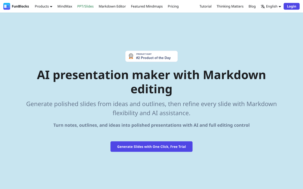 FunBlocks AI Slides - Find the best tools for your job | findthe.tools