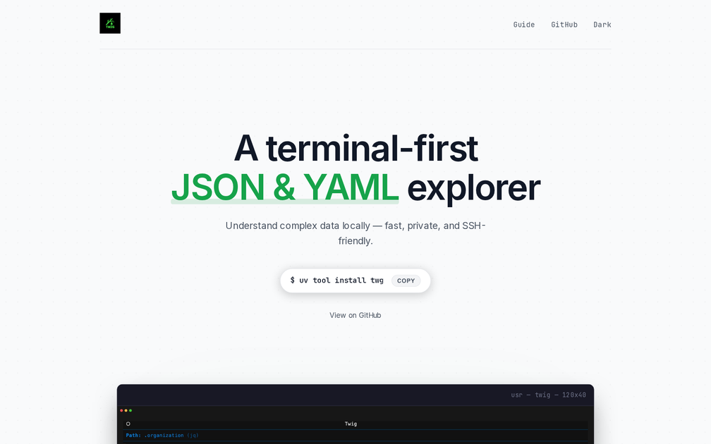 twig - Find the best tools for your job | findthe.tools